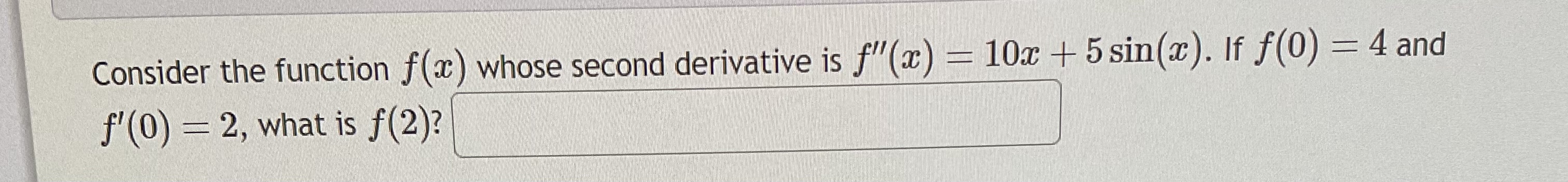 Solved Consider the function f(x) whose second derivative is | Chegg.com