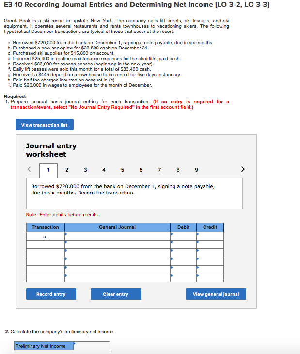 Solved E3-10 Recording Journal Entries and Determining Net | Chegg.com