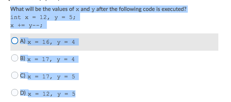 Solved What Will Be The Values Of X And Y After The