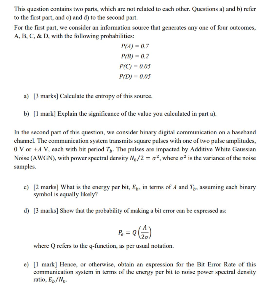 Solved This question contains two parts, which are not | Chegg.com