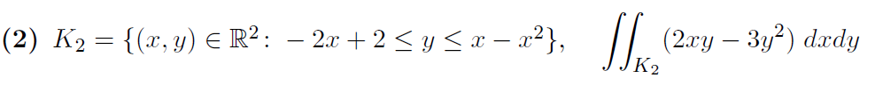 Solved Evaluate the following integrals on given domains. | Chegg.com