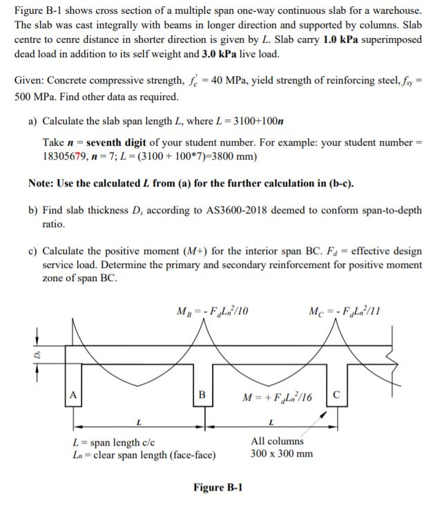 Solved Figure B-1 shows cross section of a multiple span | Chegg.com