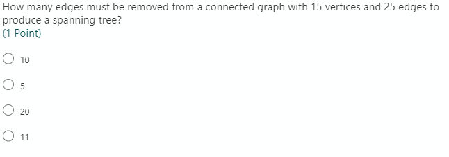 Solved How many edges must be removed from a connected graph | Chegg.com