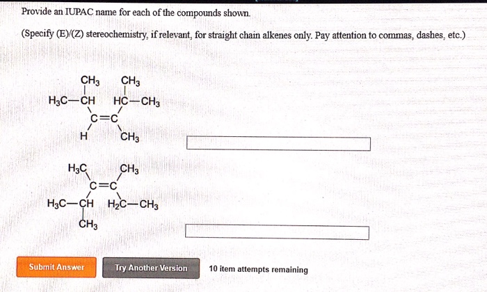 Solved Provide an IUPAC name for each of the compounds | Chegg.com