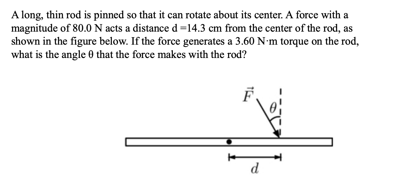 Solved A long, thin rod is pinned so that it can rotate | Chegg.com