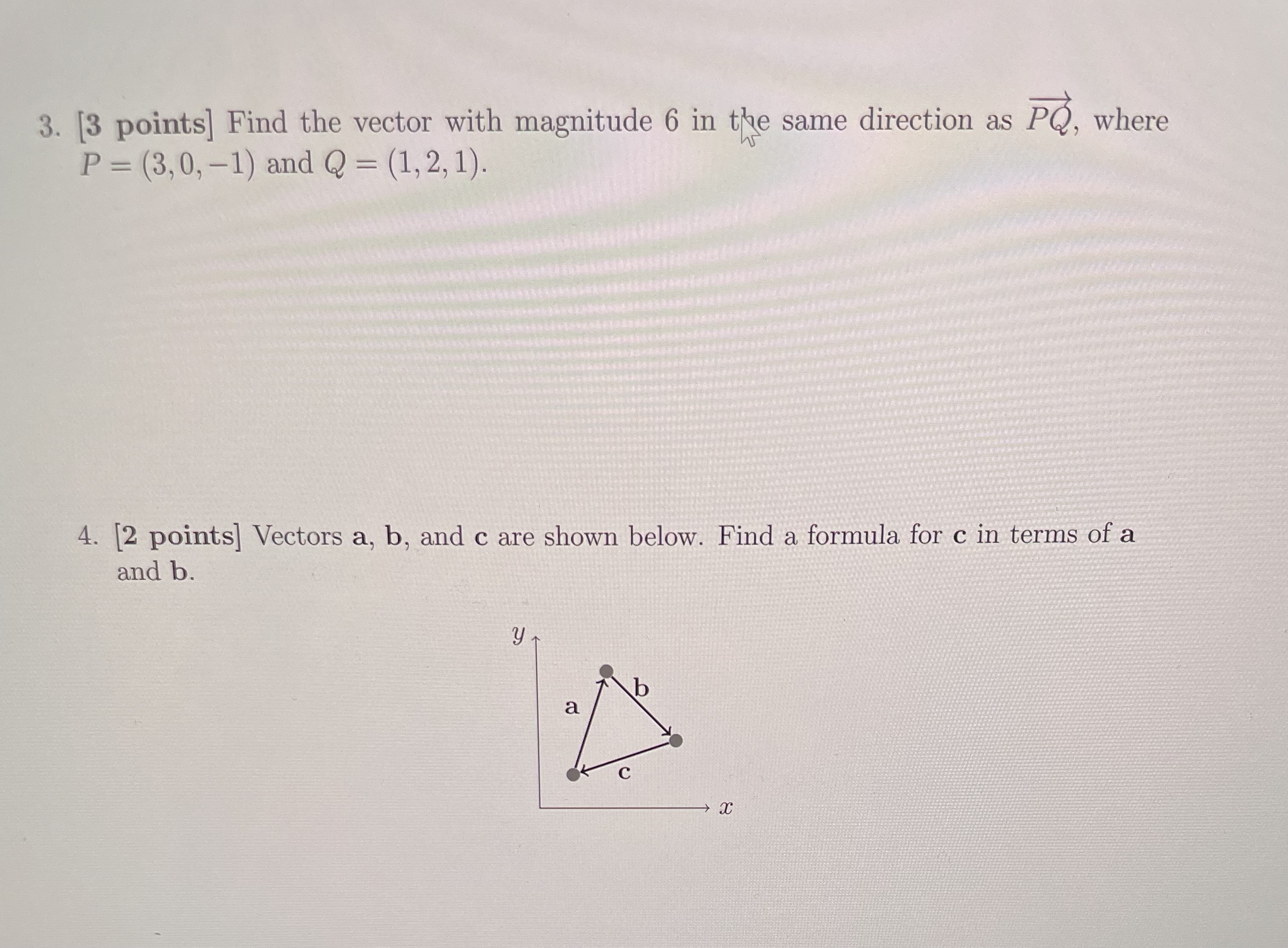 Solved [3 points] Find the vector with magnitude 6 in the | Chegg.com