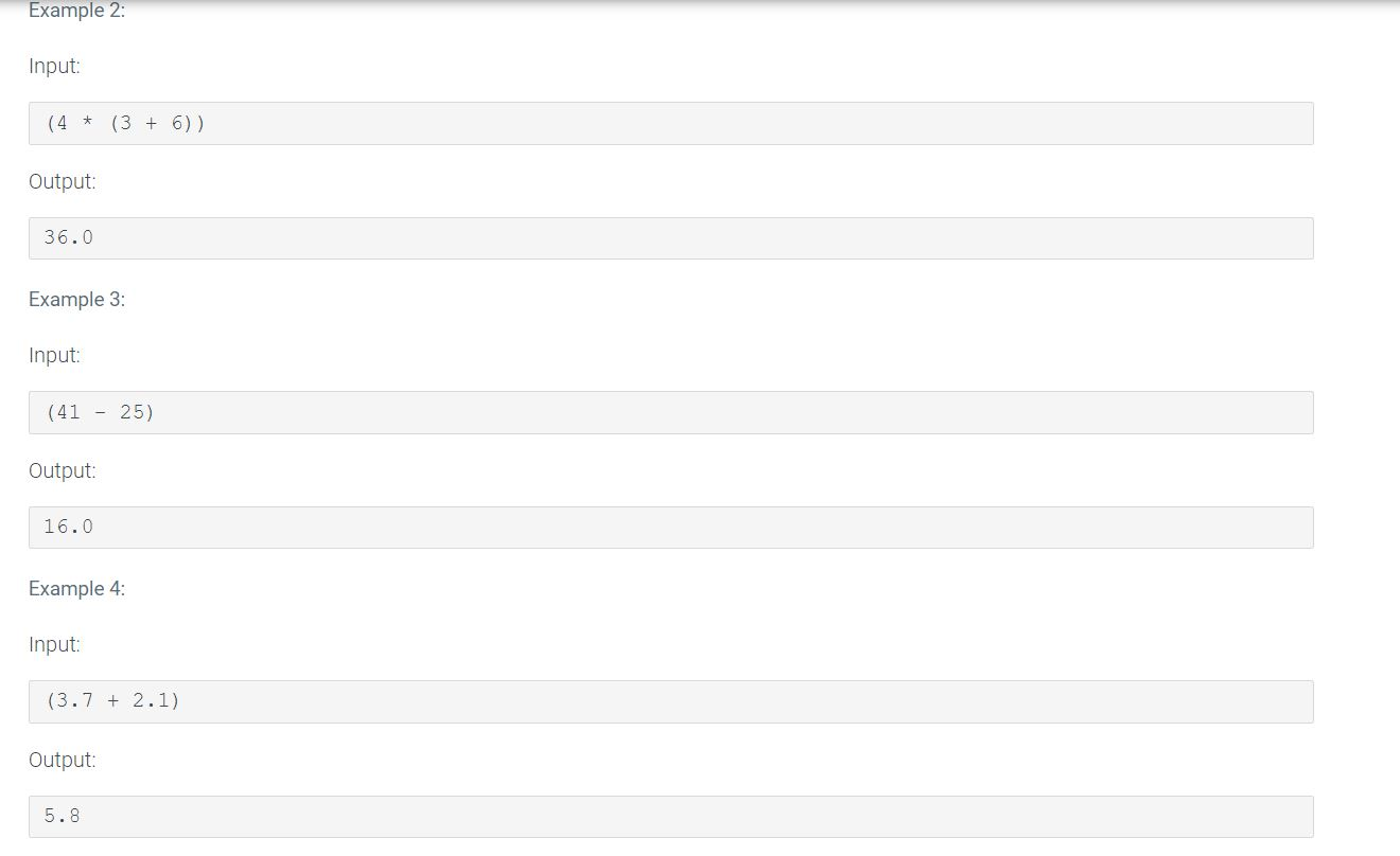 Solved 8.9 Expression Evaluation Background A fully | Chegg.com