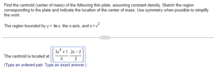 Solved Find the centroid (center of mass) of the following | Chegg.com