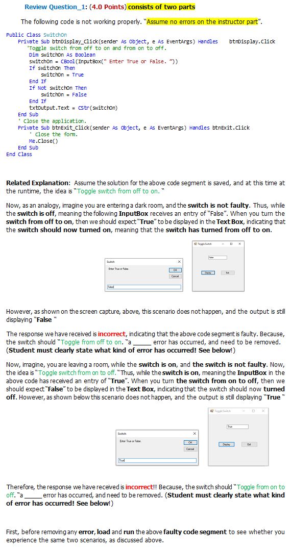 Solved Review Question_1: (4.0 Points) consists of two parts | Chegg.com
