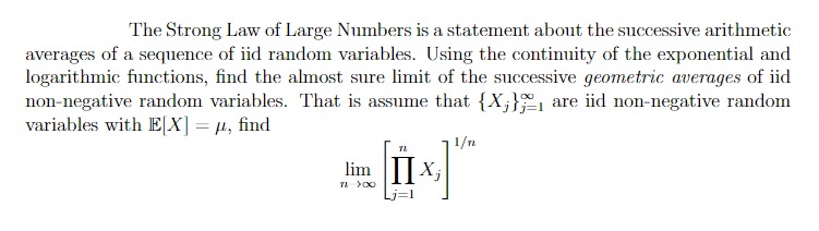 Solved The Strong Law of Large Numbers is a statement about | Chegg.com