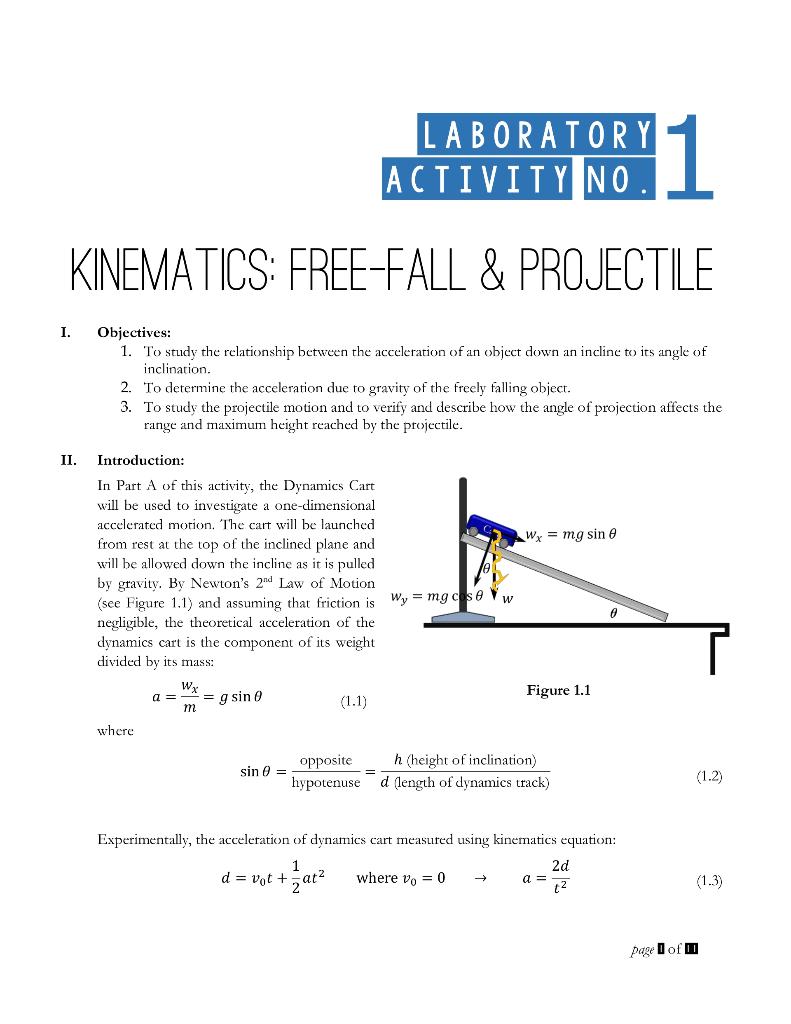 Solved KINEMATICS FREE FALL PROJECTILE Physics N for Chegg