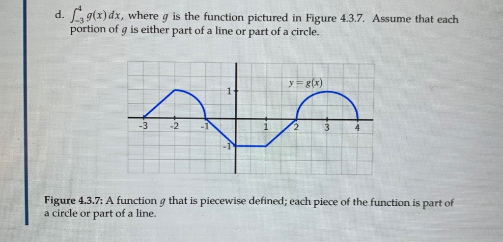 Solved Use the known geometric formulas and the net signed | Chegg.com