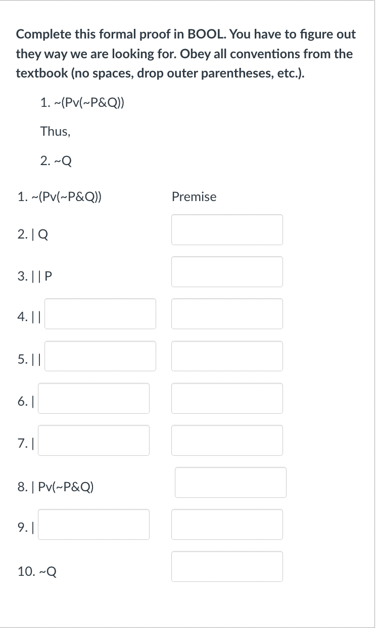 Solved having trouble.. only accepts ~Elim, vElim, &Elim, | Chegg.com