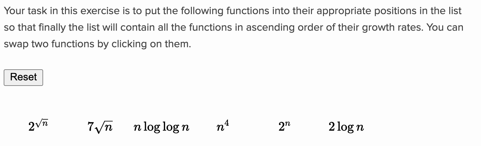 Solved Your task in this exercise is to put the following | Chegg.com