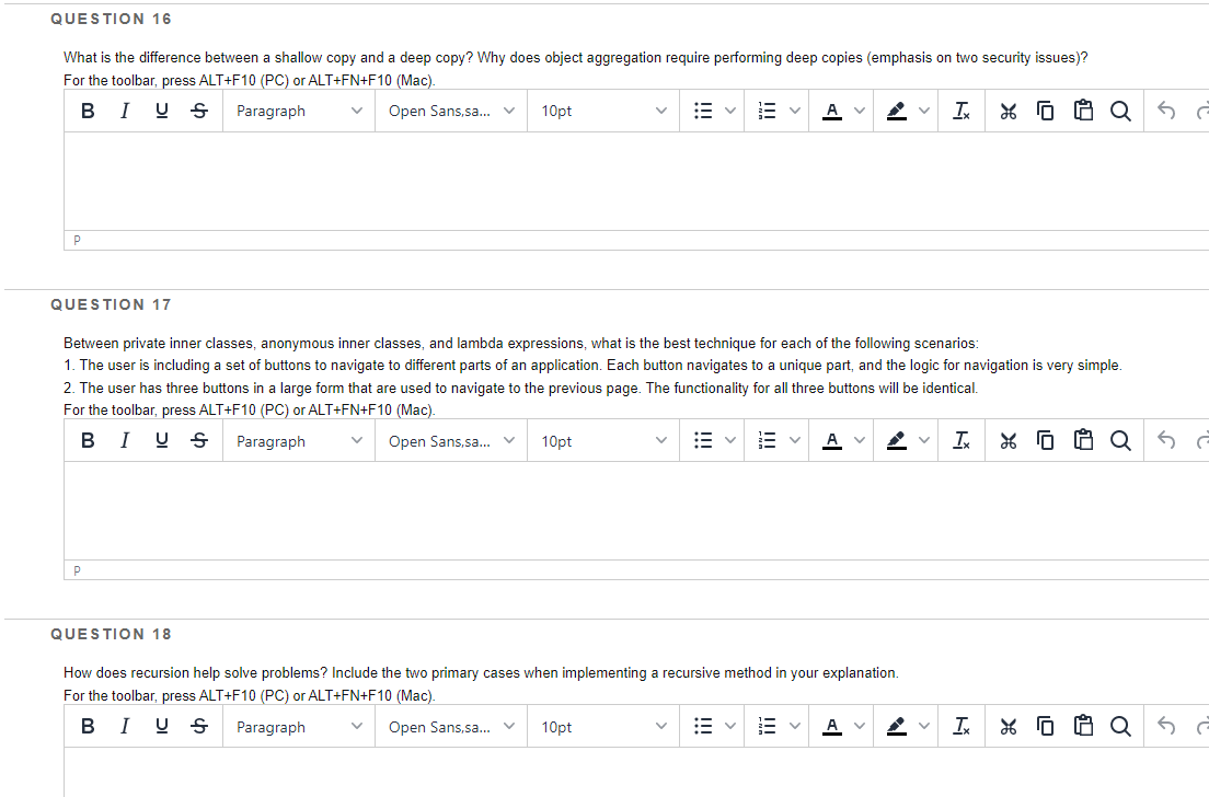 Solved What is the difference between a shallow copy and a | Chegg.com