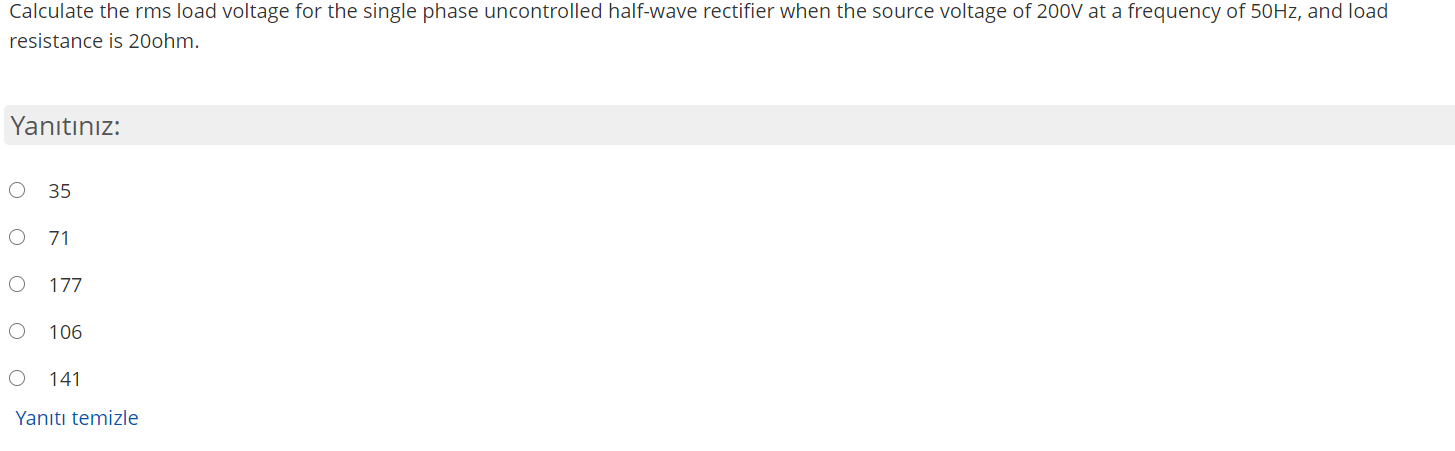 Solved Calculate the rms load voltage for the single phase | Chegg.com