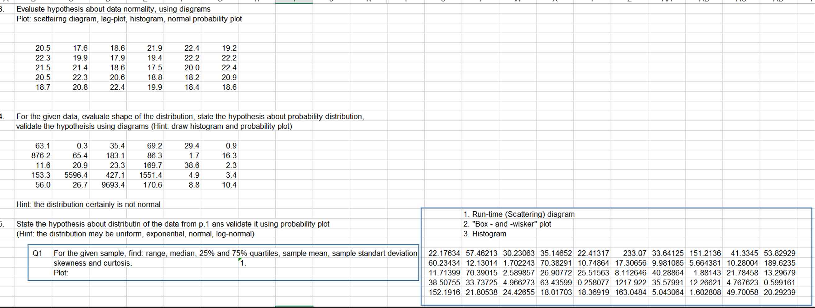 Solved Can I Get Excel Work File With Plots And Q1 is Chegg