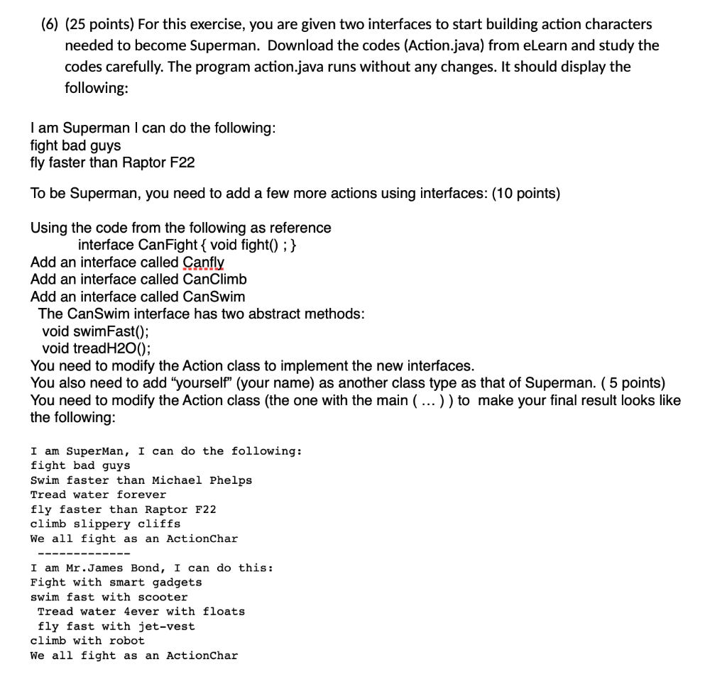 Solved (6) (25 points) For this exercise, you are given two | Chegg.com