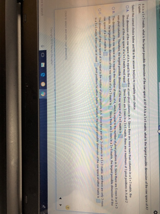 Solved l A is a 5x3 of A is equal to the number of non-pivot | Chegg.com