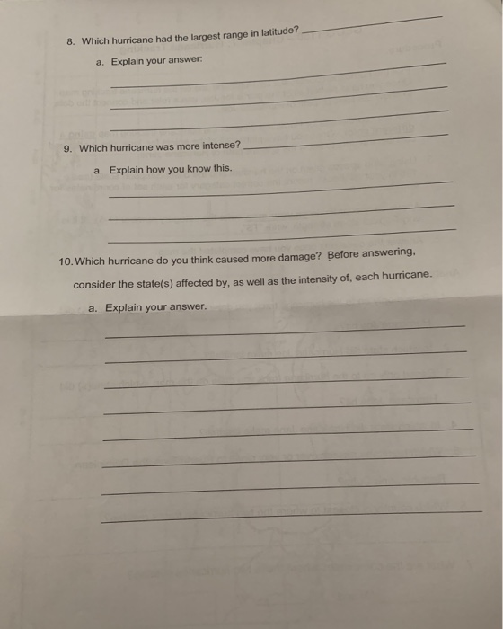 Solved GEOG 1150-Chapter 7: Hurricane Tracking Procedure: 1. | Chegg.com