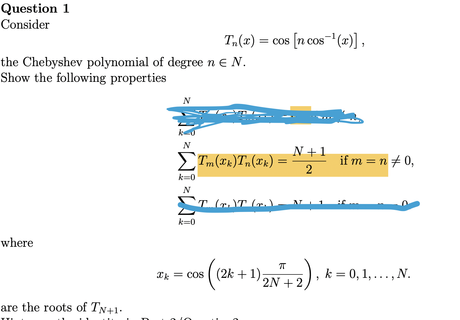 Solved Tn(x)=cos[ncos−1(x)], the Chebyshev polynomial of | Chegg.com
