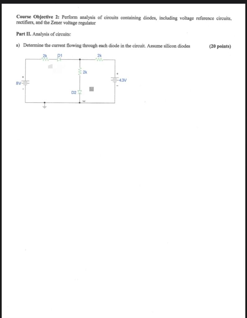 Solved Course Objective 2: Perform analysis of circuits | Chegg.com