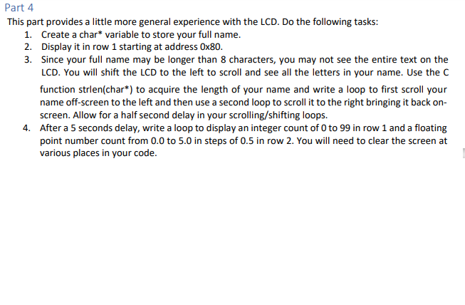 Solved For microcontroller PIC18F452, Project, Displays: | Chegg.com