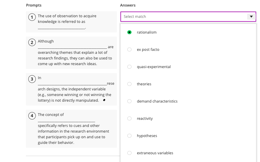 Solved Prompts(1)The use of observation to acquireknowledge | Chegg.com