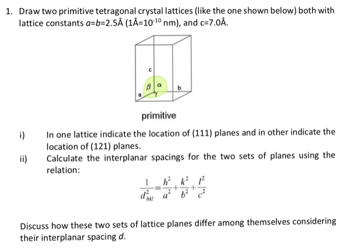 Tetragonal Crystal Structure