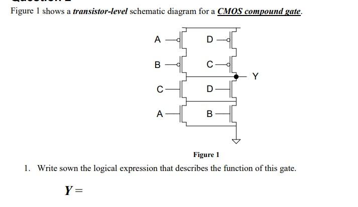 Solved Figure 1 shows a transistor-level schematic diagram | Chegg.com