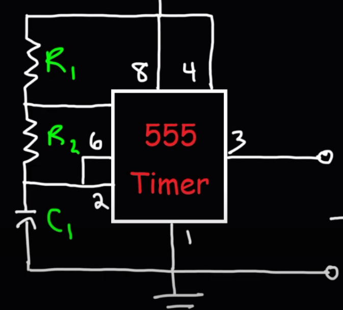 Solved design a 555 timer pulse generator with a duty cycle | Chegg.com