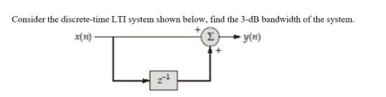 Solved Consider the discrete-time LTI system shown below, | Chegg.com