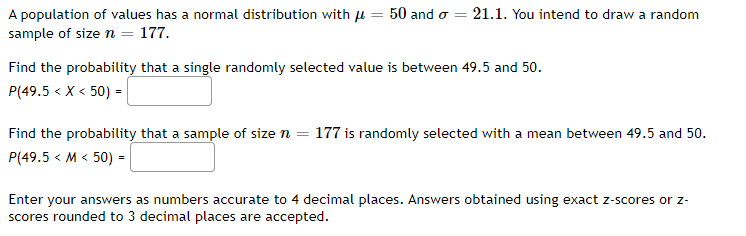 Solved A population of values has a normal distribution with | Chegg.com