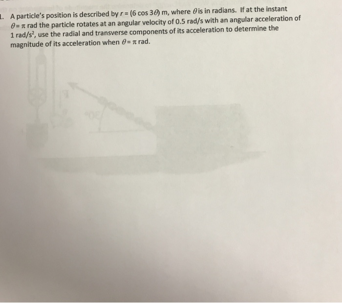 Solved A particle's position is described by r= (6 cos 36) | Chegg.com