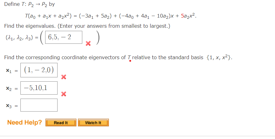 Solved Define T:P2→P2 by | Chegg.com