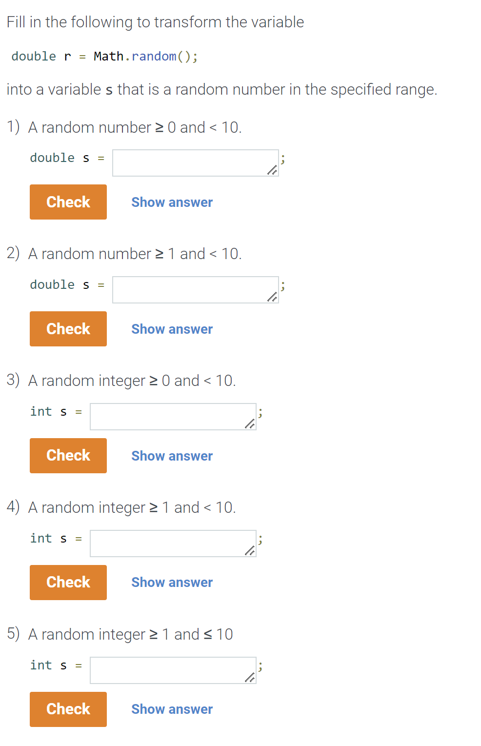 Solved Fill in the following to transform the variable | Chegg.com