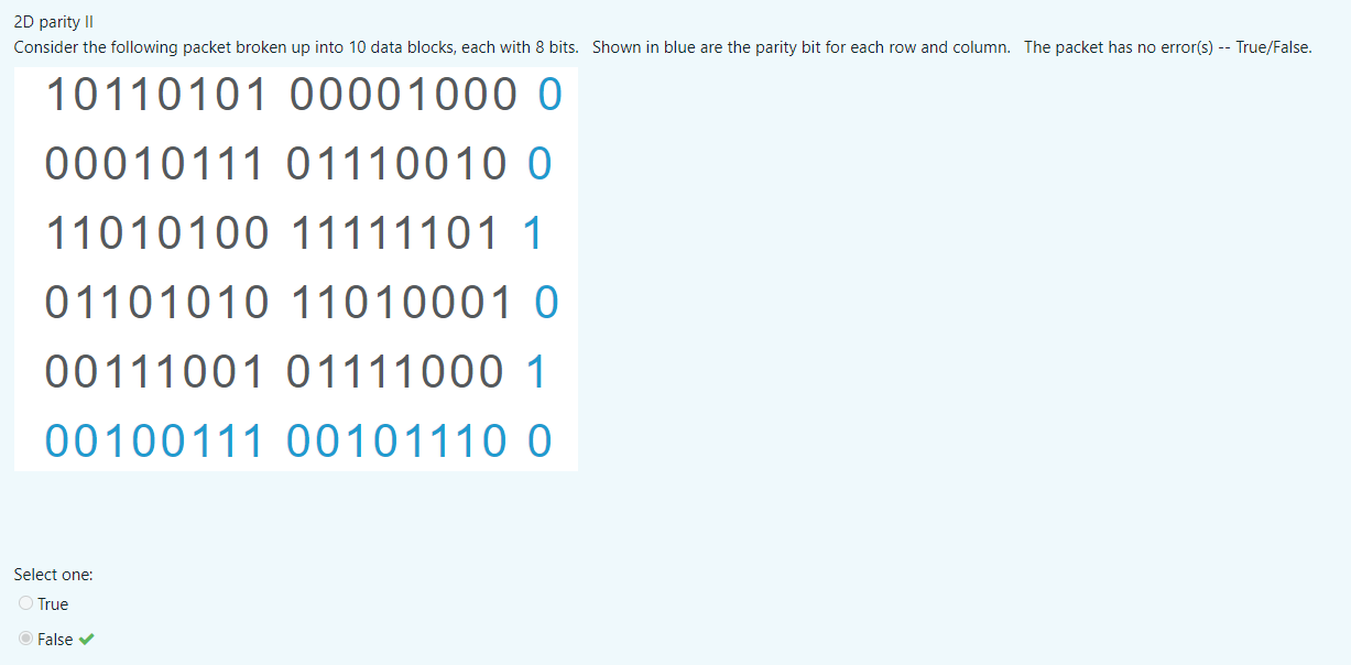 Solved Consider the following packet broken up into 10 data | Chegg.com