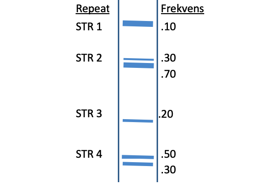 Solved we have these STR repeats and allele | Chegg.com