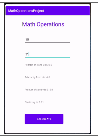 Solved Using Java Create An Android Project Named Mathop 