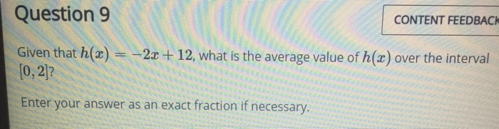 Solved Determine the average value of f(z) 6z-2 over the | Chegg.com