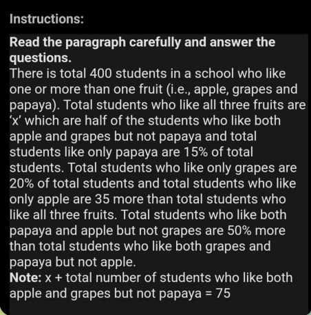 Solved Instructions:Read the paragraph carefully and answer | Chegg.com