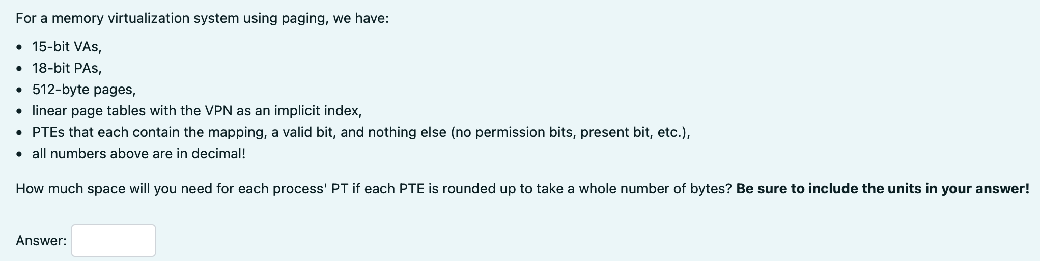 Solved For a memory virtualization system using paging, we | Chegg.com