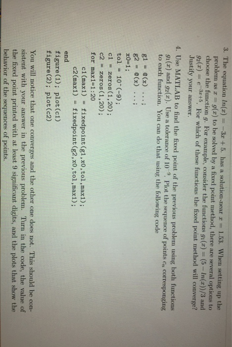 Solved With Explanation Please When Using Matlab To Solve 
