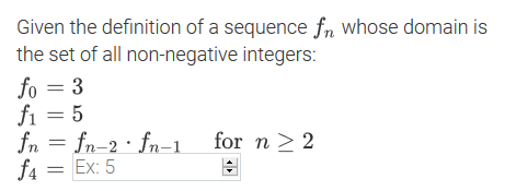 Solved Given the definition of a sequence fn whose domain is | Chegg.com