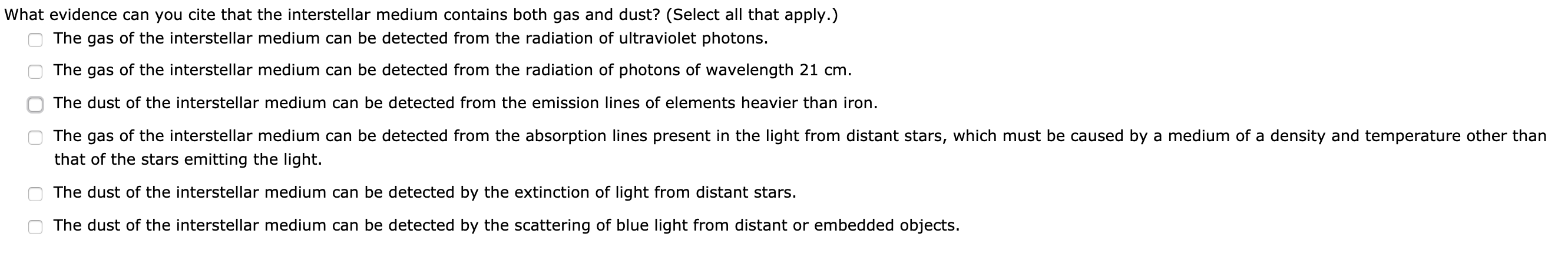 Solved What Evidence Can You Cite That The Interstellar