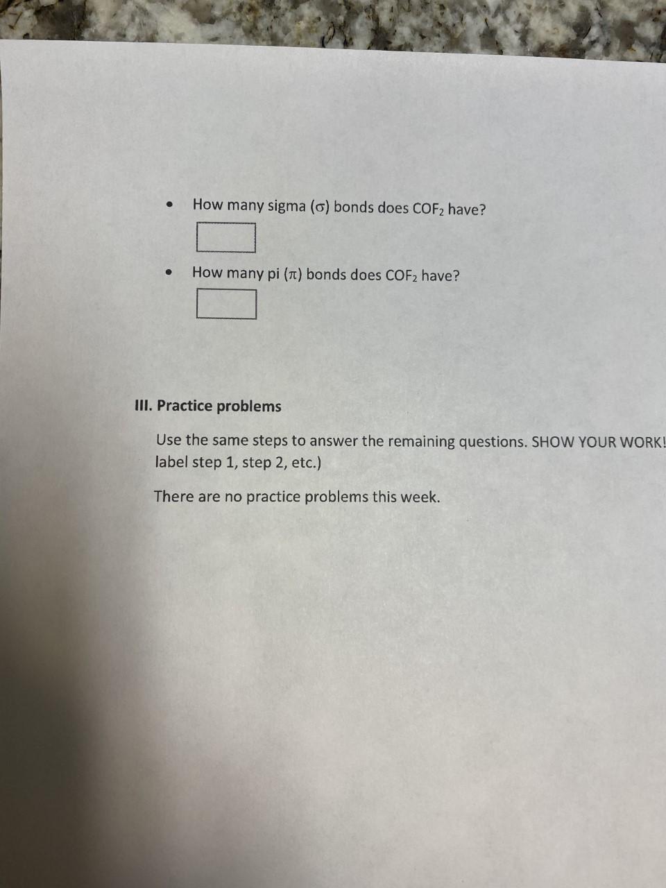 Solved 4. In this question, we are going to explore COF2. | Chegg.com