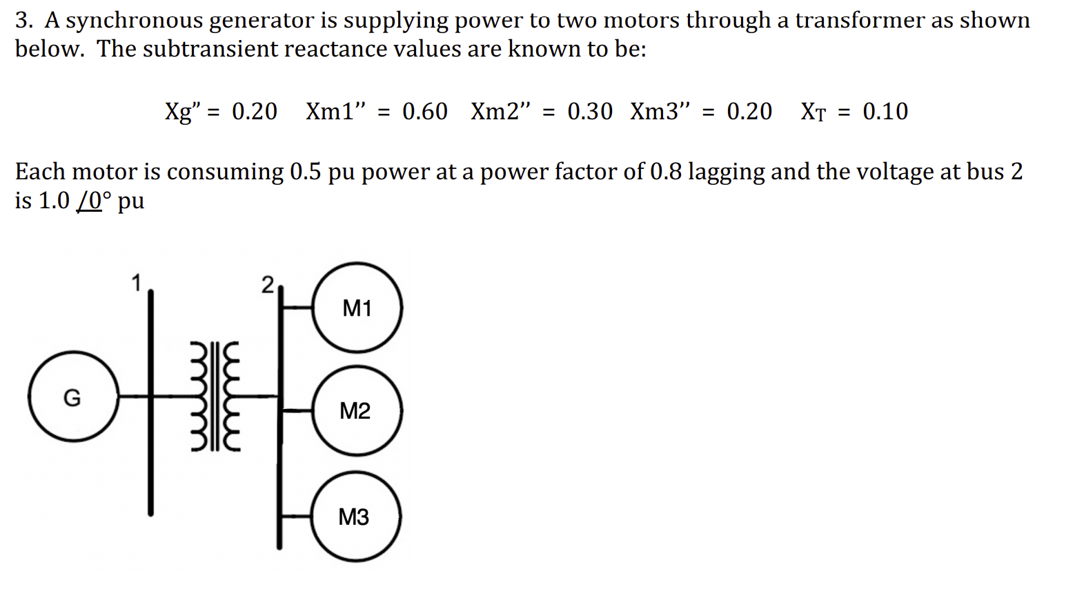 Solved 5. Determine Ybus for the system shown in problem | Chegg.com