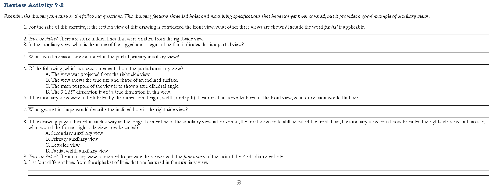 Solved 1. For the sake of this exercise, if the section view | Chegg.com