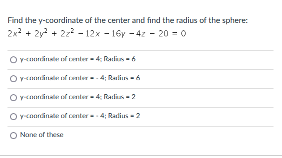Solved Find the y-coordinate of the center and find the | Chegg.com