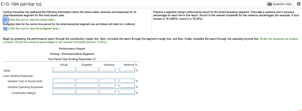 Solved E10-19A (similar to) Question Help O Prepare a | Chegg.com